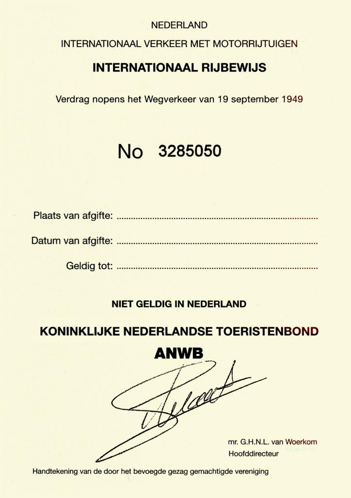 Netherlands - International Driving Permit