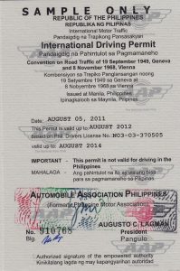Philippines - International Driving Permit