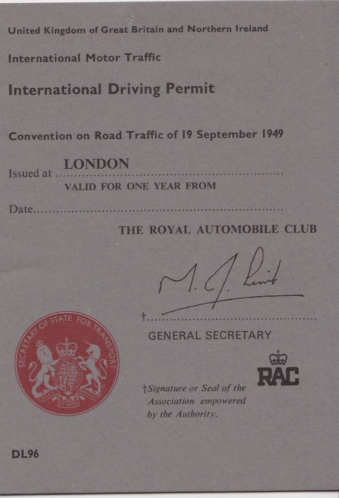 United Kingdom - International Driving Permit